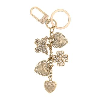 Guess Porte-cl&eacute;s en m&eacute;tal avec breloque - Femme - Accessoires - Beige - Taille: ONE Size
