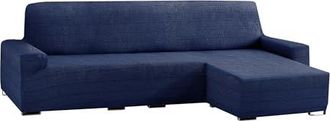 Eysa Aquiles Elastisch Sofa Überwurf Chaise Longue Kurzer Arm rechts, Frontalsicht, Farbe 03-Blau, Polyester-Baumwolle, Blau, 43 x 37 x 14 cm, 1 Einheiten