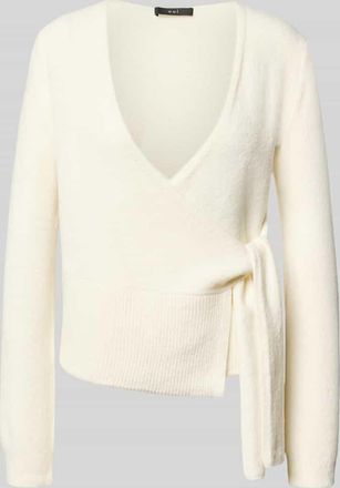 Oui Regular Fit Wickeljacke mit Baumwoll-Anteil in Strick-Optik