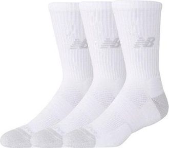 New Balance Unisex Active Crew Socken 3 Pack in Beige/Wei&szlig;/Schwarz, Polyester, Gr&ouml;&szlig;e XL