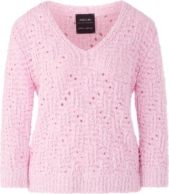 Marc Cain Femme, Pulls, Rose, Taille: 42 FR Pull Chunky en Maille Tricot&eacute; en Allemagne