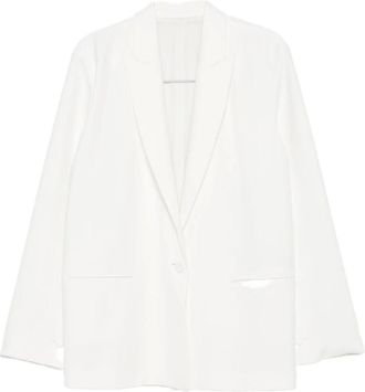 Alberta Ferretti Femme, Vestes, Blanc, Taille: 38 FR Blazer &agrave; Bouton Unique