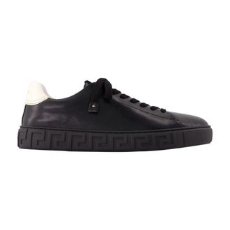 Versace Greca Leder-Sneakers - - Shoes - Herren - Schwarzk - 42 EU
