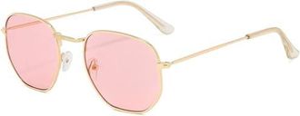 Generic Lunettes De Soleil D&eacute;coratives En M&eacute;tal For Hommes Et Femmes(Pink)