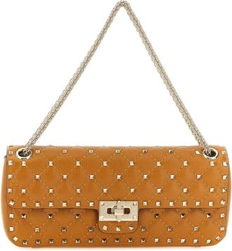 Valentino Garavani Besetzte Leder Umh&auml;ngetasche - - Bags - Damen - Orange - ONE SIZE