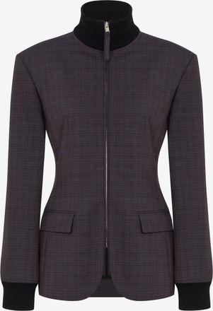 Moschino Jacke aus Stretch-Wollmischgewebe - Violett