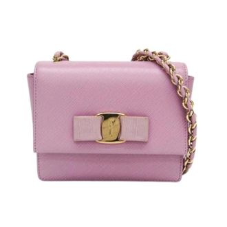 Ferragamo Pre-owned Leder-Schultertasche - - Pre-owned - Damen - Lila - ONE SIZE