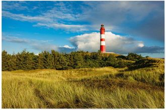 artboxONE Poster 60x40 cm Natur Leuchtturm in Wittdün - Bild amrum Architektur Deutschland
