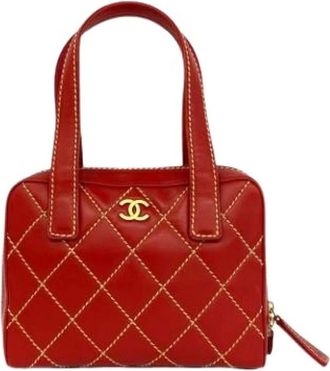 Chanel Sac &agrave; main vintage doccasion - Femme - Pre-owned - Rouge - Taille: ONE Size