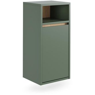 Vicco Badschrank Viola, Gr&uuml;n/Artisan, 38 x 80 cm mit W&auml;schkorb, Vicco