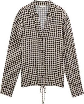 Tom Tailor 1043866 Blouse, 36887-Beige géométrique Minimal, 36 Femmes