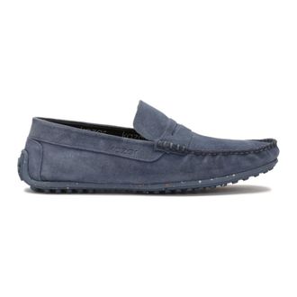 Kazar Blaue Wildledermokassins auf einer genieteten Gummisohle - - Shoes - Herren - Blau - 41 EU