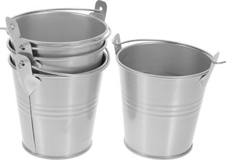 BESPORTBLE 4st&uuml;cke Wei&szlig;blecheimer Mit Henkel F&uuml;r Sukkulenten-pflanztopf Kleine Metalleimer F&uuml;r Blumen Blumentopf Aus Metall F&uuml;r Pflanzen Dekorativer Blecheimer F