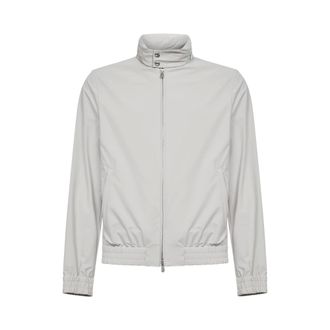 Brunello Cucinelli Homme, Vestes, Gris, Taille: M Veste &agrave; col montant