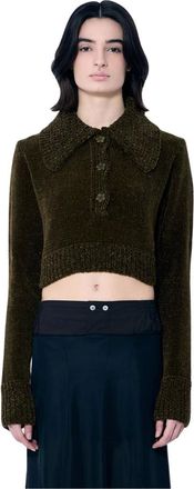Cecilie Bahnsen Femme, Tops, Vert, Taille: 40 FR Calla Sweater