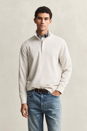 GANT Herren Sacker Rib Sweatshirt mit Rei&szlig;verschlusskragen (XXXL) SEED MELANGE