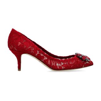 Dolce & Gabbana Bellucci Lace Pump - - Shoes - Damen - Rot - 37 EU