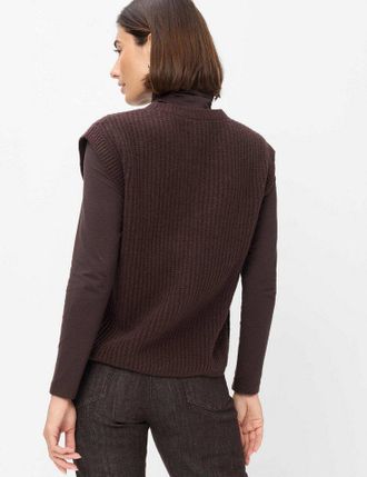 Brax Rundhalspullover Style ELISA Cosy Cotton: Pullunder im Baumwolle-Wollmix
