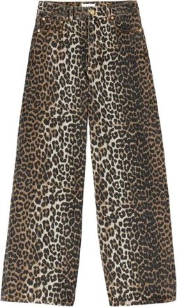 Ganni Femme, Jeans, Brun, Taille: W30 Wide Pantalons