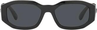 Versace Homme, Accessoires, Noir, Taille: 53 MM Irregular Lunettes de soleil