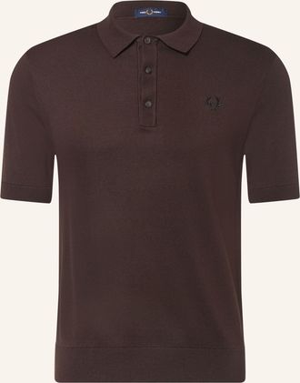 Fred Perry Strick-Poloshirt braun