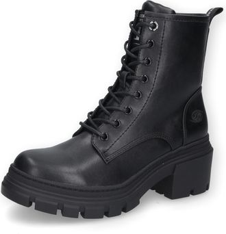 Dockers by Gerli Damen Combat Boots, Frauen Stiefeletten,warm gefüttert,Winterstiefel,Winterschuhe,Stiefel,Bootee,Booties,schwarz,39 EU