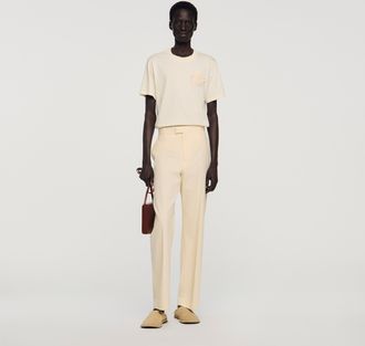 Sandro Weite Hose aus Baumwolle