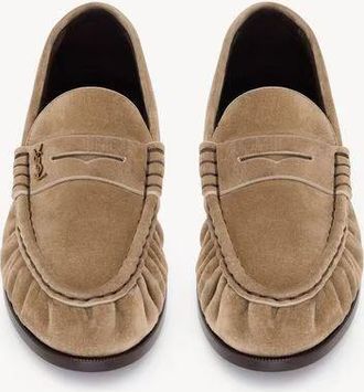 Saint Laurent H26 Loafers - Beige