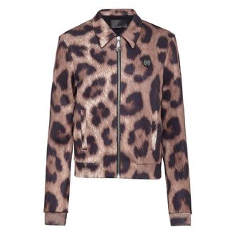 Philipp Plein Dappled Cady Hemdkragen-Jacke - - Jackets - Damen - Braun - L