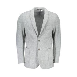 GANT Homme, Vestes, Gris, Taille: M Veste Classique Grise en Polyester avec Poches