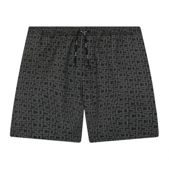 GCDS Monogram Badeshorts - - Swimwear - Herren - Schwarzk - XL