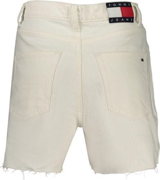 Tommy Hilfiger Frayed-Hem Cotton Denim Shorts - White