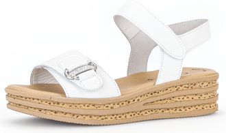 Gabor Damen Plateausandalen, Frauen Sandalen,Best Fitting,offene Schuhe,Strandschuhe,Plateausandaletten,Dicke Sohle,Weiss (Natur),40.5 EU / 7 UK