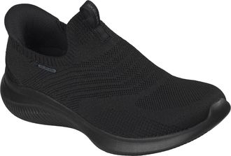 Skechers Ultra Flex 4.0 Pure Dream Textil Damen Schwarz Strick/Trim Sneakers