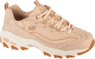 Skechers Damen Dlites Good Neutral Sneakers, Natural Leather Duraleather Gum Trim, 38.5 EU