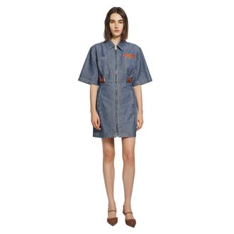 Fendi Chambray Denim Shirt Dress