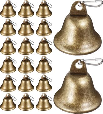 FOMIYES 40st&uuml;cke Retro-metallglocken als Weihnachtsglocken und Girlandengl&ouml;ckchen Kleine Bastelglocken f&uuml;r Christbaumschmuck H&auml;ngeglocken als T&uuml;rglocke und Ho