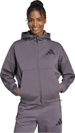 adidas Womens Z.N.E. Zip-Hoodie Grey Strata M/S