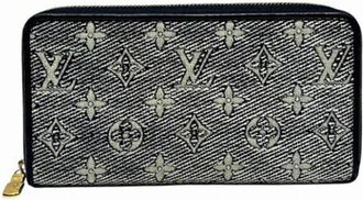 Louis Vuitton unisex, Pre-owned, Bleu, Taille: ONE Size Portefeuille en toile Pre-owned