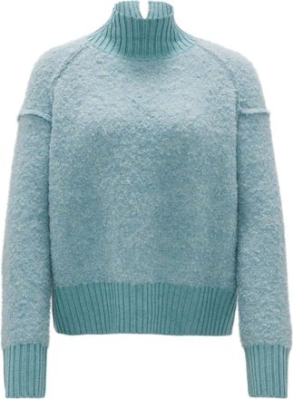 OPUS Damen Pullover | Strickpullover PUKLANA Loose mit Wolle Glacier Blue, 42