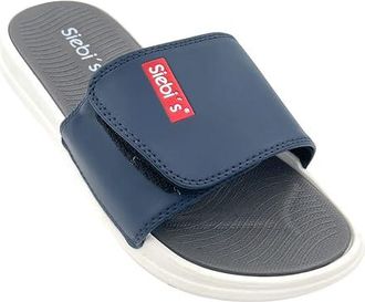 Siebi&acute;s SpaMen Chaussures de bain pour homme avec fermeture Velcro, bleu marine, 43 EU