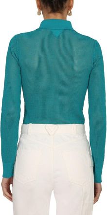 Bottega Veneta Mesh Knit Cardigan - Blue