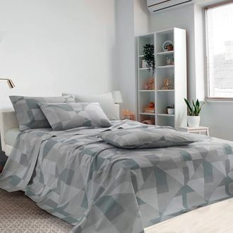 Gabel Geometrias Bettw&auml;sche-Set f&uuml;r Einzelbett