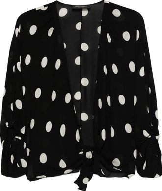 Adriana Degreas Bluse mit Polka Dots - Schwarz