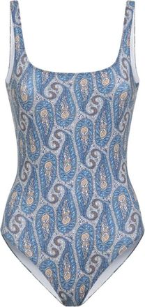 Etro Femme, Maillots de bain, Bleu, Taille: 36 FR Maillot de bain une pi&egrave;ce &agrave; motif cachemire