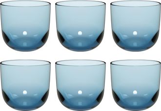 like. by Villeroy & Boch Villeroy & Boch Like Ice Wasserglas Set 6 teilig, Farbglas eisblau, Füllmenge 280 ml