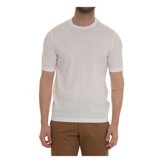 Hindustrie Einfaches Baumwoll Rundhals T-Shirt - - Tops - Herren - Wei&szlig; - L