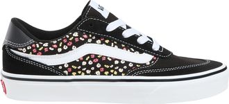 Vans Damen Brooklyn Ls Sneaker, Suede/Canvas Black Floral, 34.5 EU
