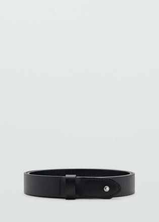 Mango Ceinture 100 % cuir noir - Homme - 100 - MANGO MAN