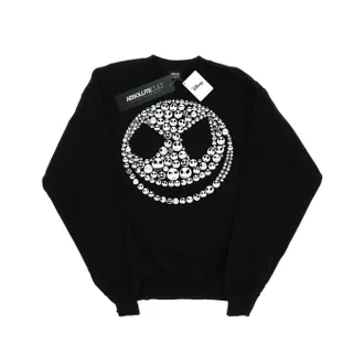 Disney Nightmare Before Christmas Jack Skull Collage Sweatshirt f&uuml;r Damen (Schwarz)